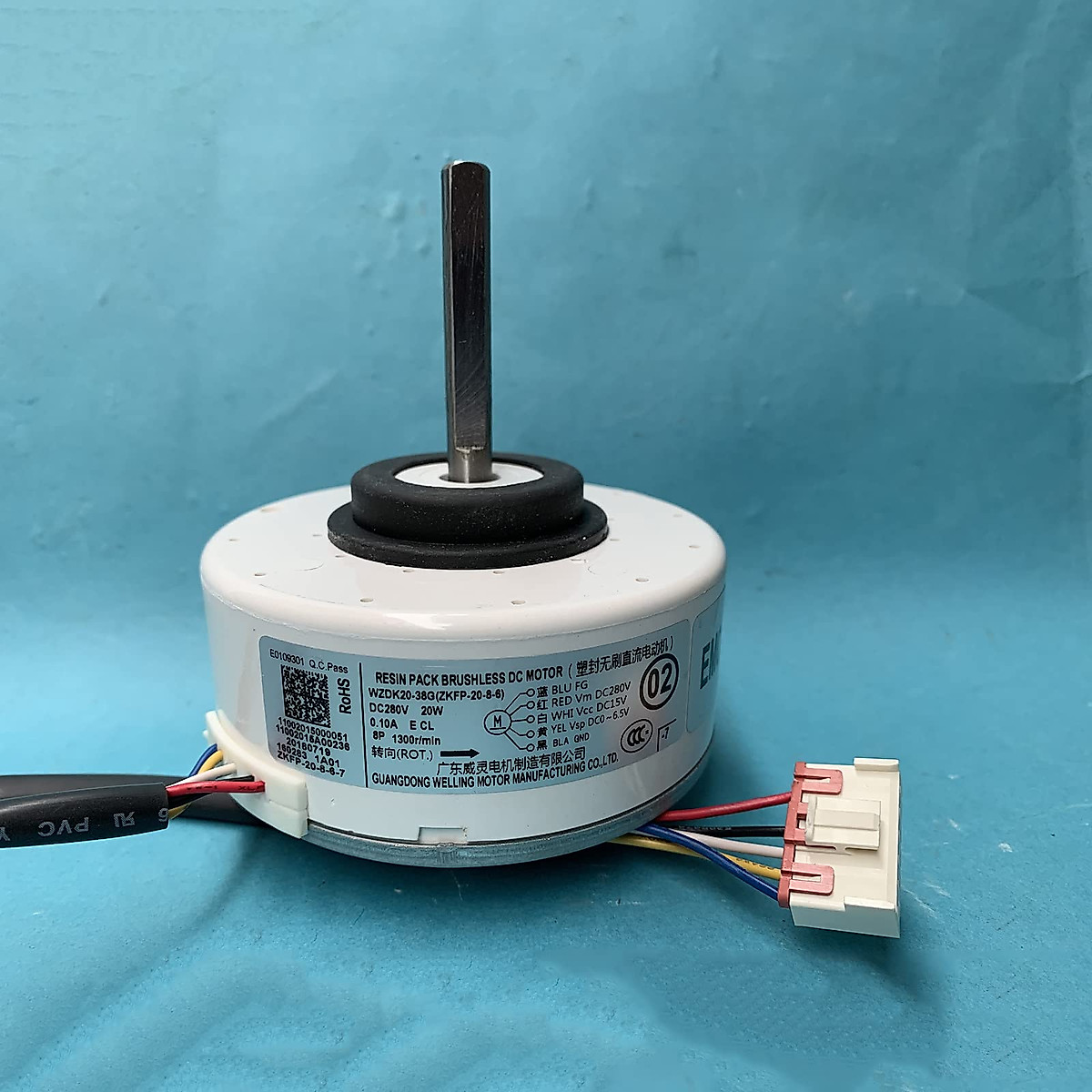 Air Conditioning Motor 20W WZDK20-38G (ZKFP-20-8-6) Brushless DC Fan Motor OEM Part
