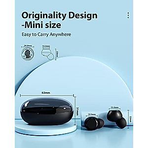 Wireless Earbuds Upgraded 5.3 Headphones with LED Power Display Charging Case IPX7 Waterproof Ear Buds in-Ear Earphones with Microphones for Android Gaming PC Computer Laptop TV Music Sport