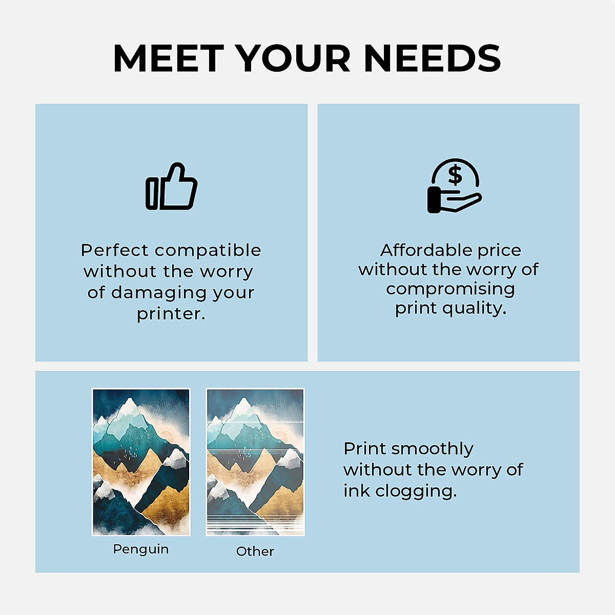 Penguin 74XL 75XL Remanufactured Printer Ink Cartridge Replacement for HP 74 XL 75 XL Used for Deskjet D4260 D4360 Officejet J5730 J6415 Photosmart C4200 C4225 C4342 D5368 (1 Black,1 Color) Combo Pack