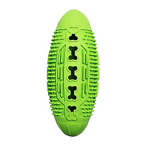 Midas Pet Shop Natural Rubber Dog Toy for All Breed Aggressive Chewer Nearly Indestructible Dog Chew Toys Dog Birthday Toy Dog Toothbrush Interactive Tough Durable Dog Ball Dog Football (Green)