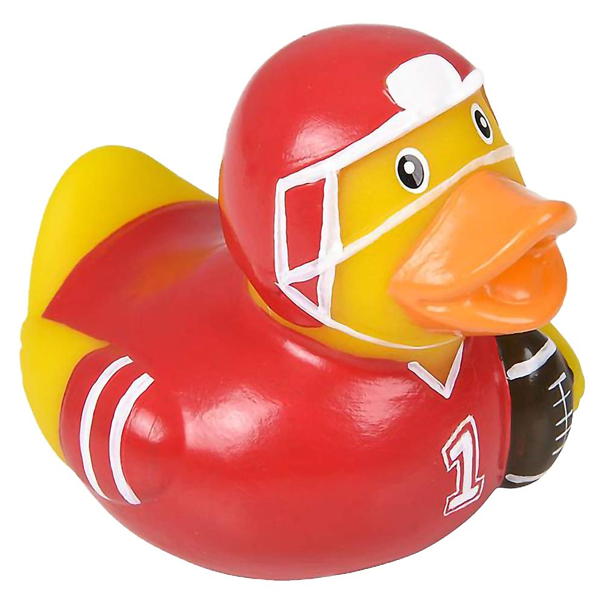 Football Rubber Duck Toy Duckies for Kids, Bath Birthday Gifts Baby Showers Summer Beach and Pool Activity, 2" (6-Pack)