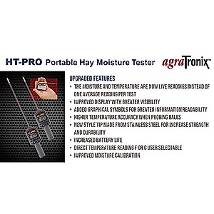 AgraTronix 07120, HT-PRO Hay Moisture Tester with 20" Probe