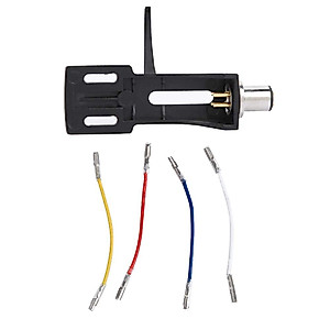 Universal Record Player Headshell Phonograph Turntable Replacement Headshell with 4pcs Wires for Record Player