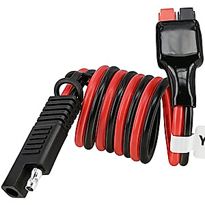Yeebline SAE Anderson Connector, 2FT 12AWG 45A Anderson Connector Adapter to SAE Extension Cable Cord for Goal Zero Yeti, Suaoki, Renogy Portable Solar Generator Power Station