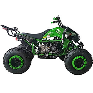 X-PRO 200cc Sports ATV with LED Headlights Automatic Transmission with Reverse, Big 23"/22" Tires! (Green, Factory Package)