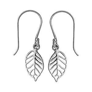 Boma Jewelry Sterling Silver Leaf Earrings