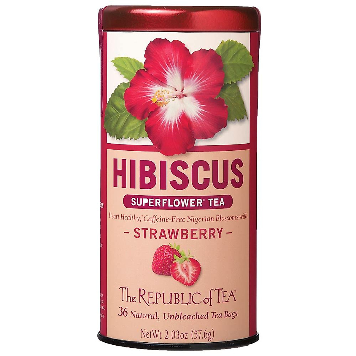 The Republic of Tea - Strawberry Hibiscus Tea, 36 Count