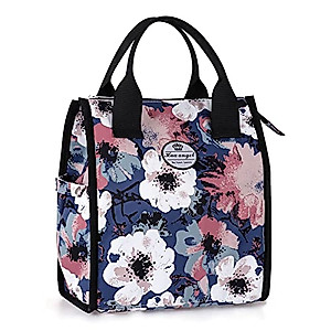 Lunch Bag Cooler Bag-Insulated Lunch Box Water-resistant Thermal Container Lunch Cross-body Tote Bag for Work/Park/Picnic/Beach