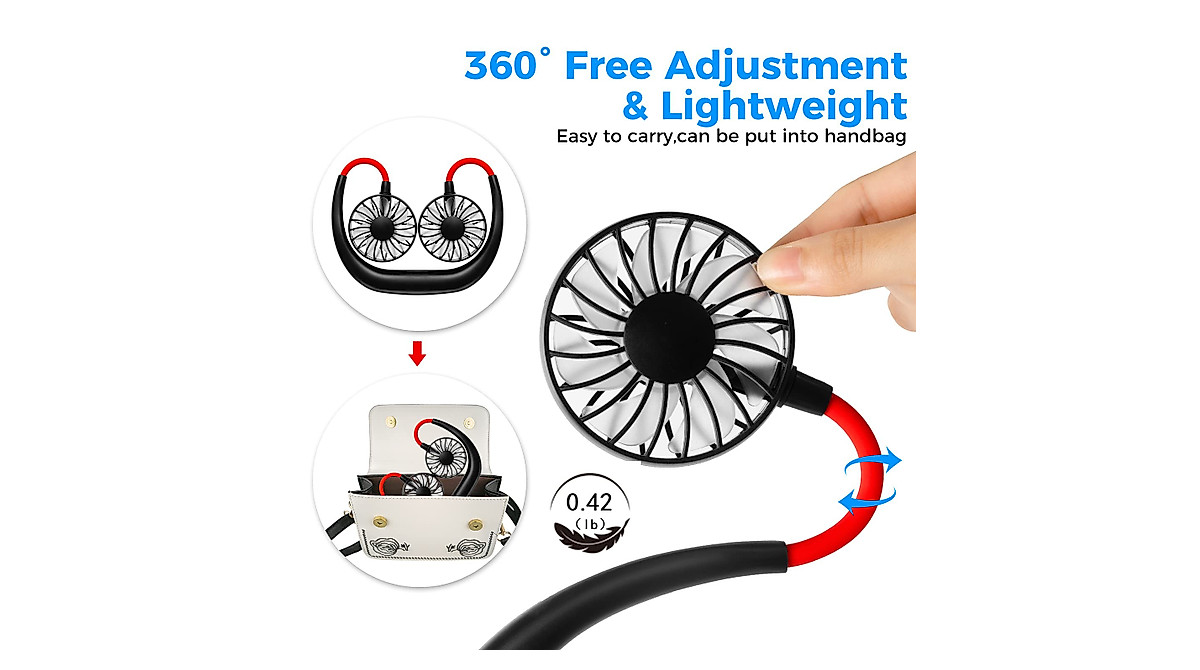 Rechargeable Neck Fan - Stay Cool Anywhere