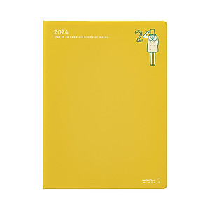 Midori Pocket Diary 22251006 Weekly Planner, 2024, A6, Clover Pattern, Starts January 2024 (Uncle Pattern (Monthly))
