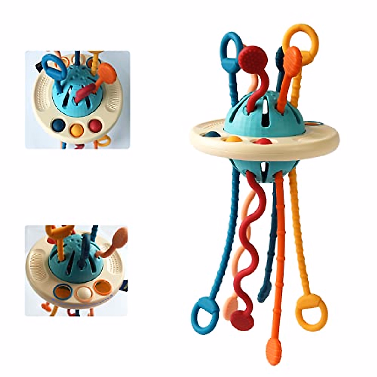 ReeRaa Montessori Toys, Baby Toys 6 to 12 Months, Baby Sensory Toys, Baby Travel Toys, Baby Stress Relief Toys fine Motor Skills Toys 18m + Gifts (Blue)