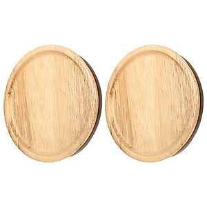 2pcs Mason Jar Silicone Lid Glass Jar Mason Jar Covers Mason Jar Protective Lids Anti-leak Bottle Covers Wide Mouth Canning Lids Glass Storage Jar Covers Glass Jar Wooden Lids