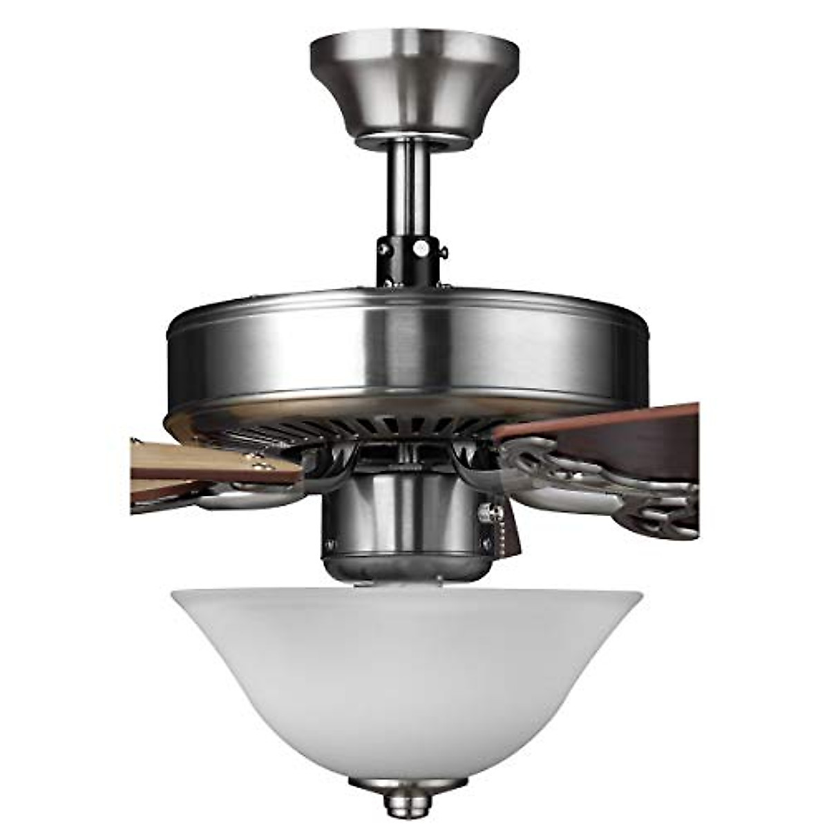 AirPro Collection 52" Five-Blade Ceiling Fan with White Etched Light Kit