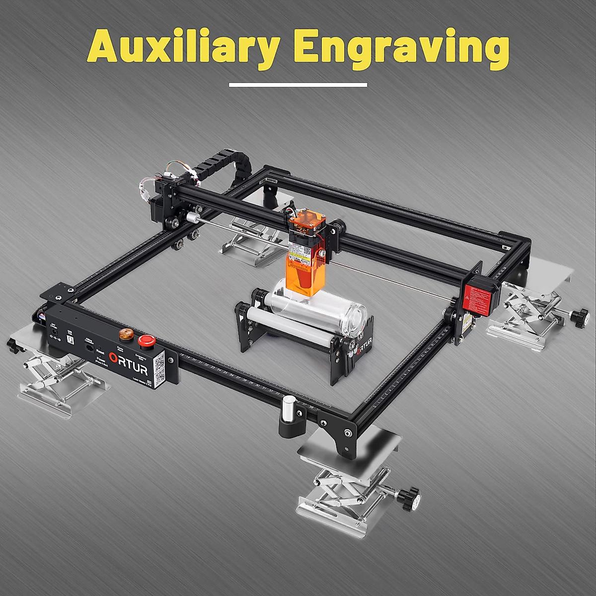 4 Pack Laser Engraver Lift Stand, 4" x 4" Stainless Steel Stand Platform with Adjustable Height for Laser Engraver, Ortur Laser Master 2, Ortur Laser Master 3 Laser Engraving Cutting Machine