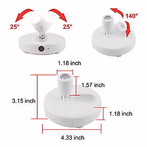 HONWELL Wireless LED Spotlights 2 Pack Accent Lights Puck Lights with 2 Remote, Indoor Closet/Picture Lights with Rotatable Head,Stick on Artwork Lighting for Paintings Display