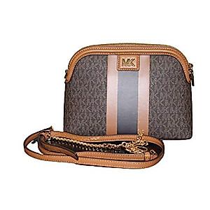 Michael Kors Mott Large Zip Dome Crossbody One Size (brown acorn)