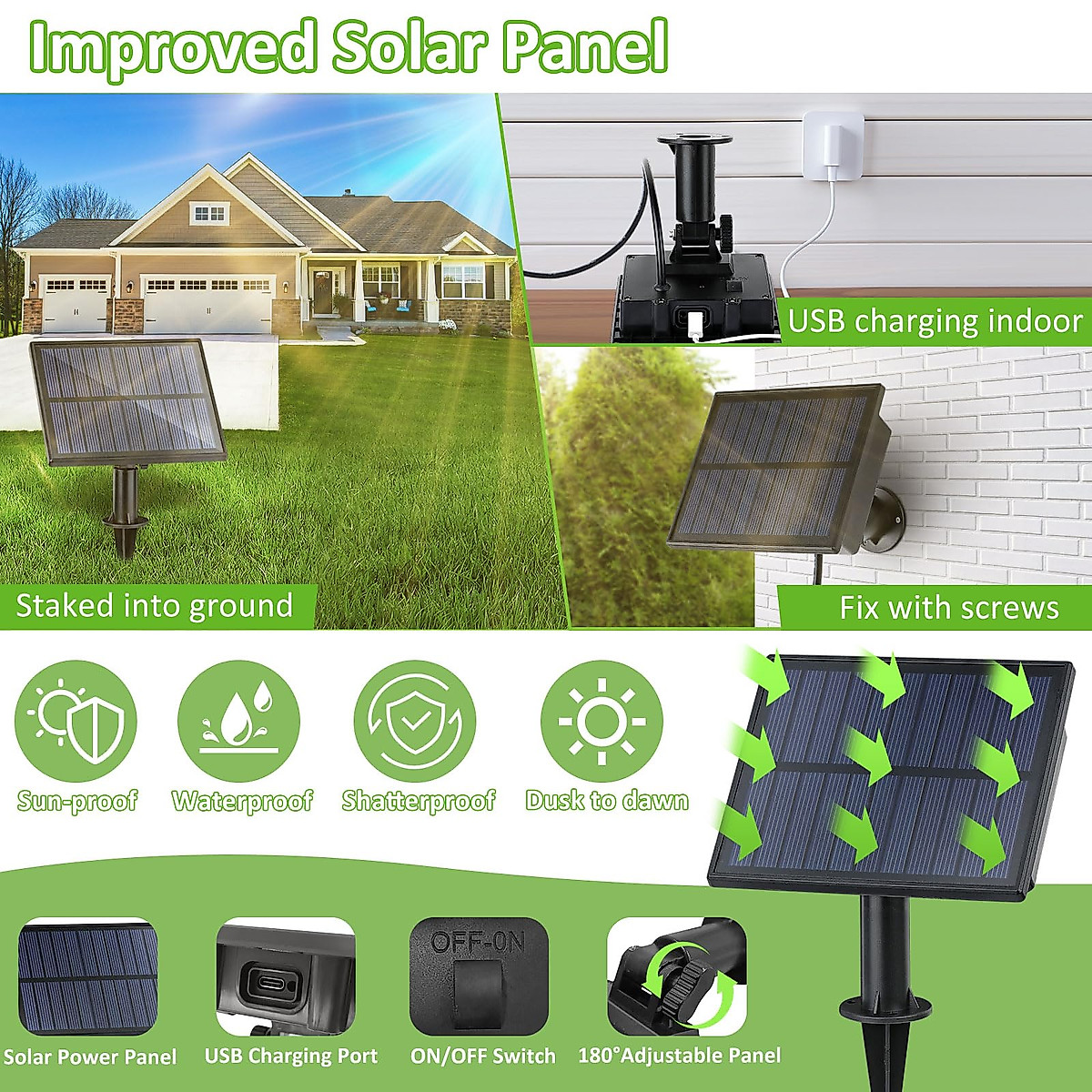 Kondras ST38 Solar String Lights 34FT