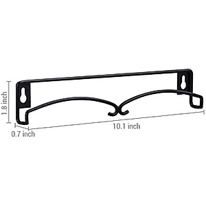 MyGift Wall Mounted Retro Style Matte Black Metal Wire Holder for Vinyl Records Showcase, Floating Album Cover Art, Hanging LP Record Display Rack, Set of 6