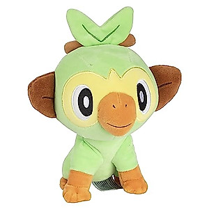 Pokemon 8" Grookey Plush Officially Licensed - Sword and Shield Starter Figure - Authentic Soft Stuffed Animal Toy - Valentine's Day & Easter Basket Stuffer Gift for Kids, Boys, Girls - 2+