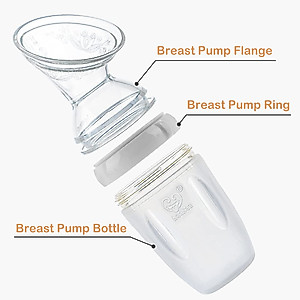 haakaa Gen.3 Manual Breast Pump 8oz/250ml (Grey) with Lid - Silicone Breast Pump for Breastfeeding Mom Collector Liquid Gold, 3rd Generation haakaa Pump with Large Capacity & Strong Suction