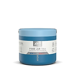 Hydrapeak 18oz Stainless Steel Vacuum Insulated Thermos Food Jar | Kids Thermos for Hot Food and Cold Food, Wide Mouth Leak-Proof Soup Thermos for Adults, 10 Hours Hot and 16 Hours Cold (Sky)