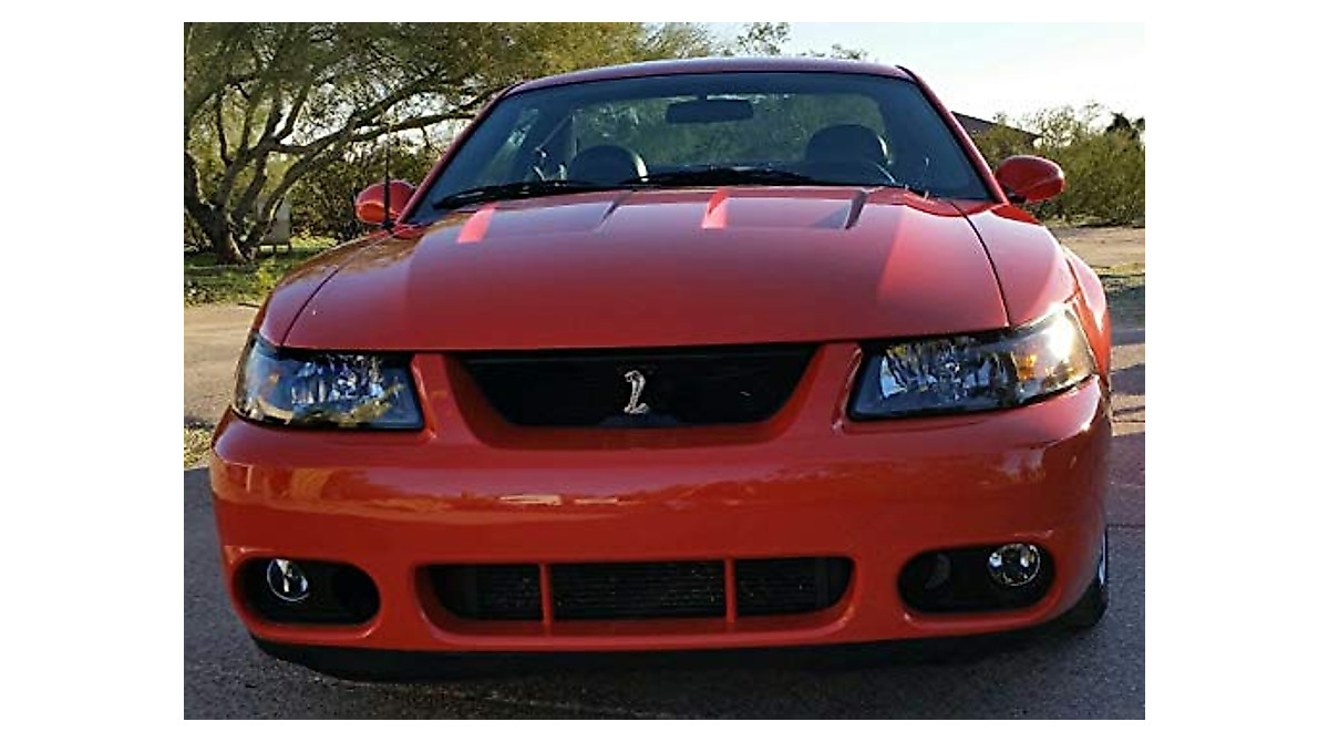 1994-2004 Mustang Cobra SVT Snake Emblem | Chrome & Black Grill Badge