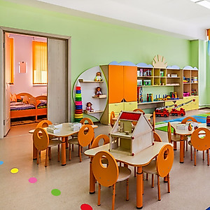 CLEVER SIGNS 30 Pcs 4" Vinyl Dots for Classroom and Kindergarten, Perfect for Floor Marking, School Games and Teaching, Removable Floor Stickers for Classroom, Line Up Spots for Classroom Floor,YELLOW