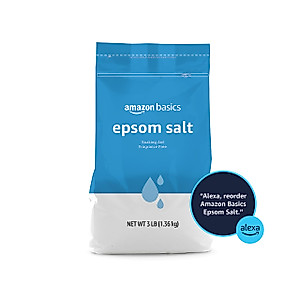 Amazon Basics Epsom Salt Soak, Magnesium Sulfate USP, 3 Pound, 1-Pack