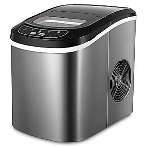 SOUKOO Ice Makers Countertop 26lbs/24h Portable Ice Maker (Stainless Steel)………