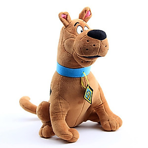 ZJYJING Plush Animal Brown Plush Dog Toy, Cute Cartoon Dog Stuffed Plush Pillow Toy Adult Children Birthday Plush Toy (13.7")