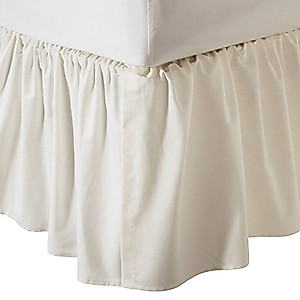 Baby Doll Bedding Solid Crib Skirt/Dust Ruffle, Ecru