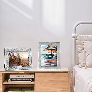 ZBEIVAN 8x10 Picture Frames 3-Pack Ornament Sparkling Glass Silver Glittery Mirrored Edge Vertical Horizontal Desk Tabletop Standing 10x8 Photo Frame