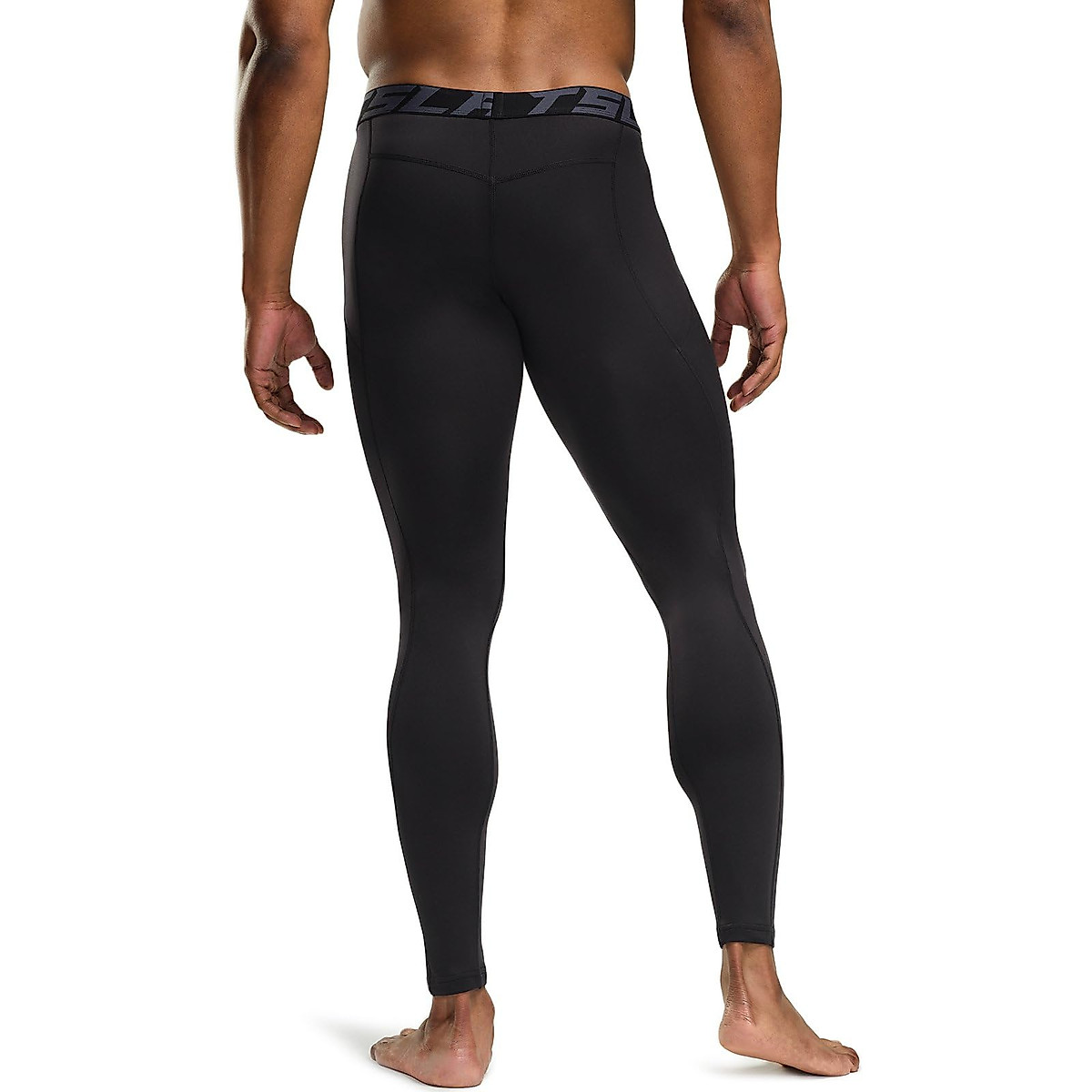 TSLA Men's Thermal Compression Pants, Athletic Sports Leggings & Running Tights, Wintergear Base Layer Bottoms, 2pack Tights Black/Black, 3X-Large