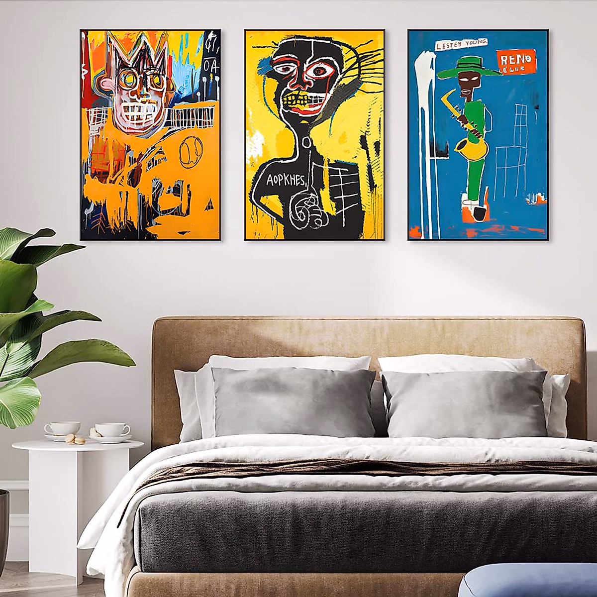 Canvas Framed Wall Art Large size 24 "X 32" 3 Pieces Of Modern Abstract Simple Posters Prints, Artwork Whether Hanging In The Living room Bedroom Kitchen Office Can Be Aesthetic Wall Decor (Black)