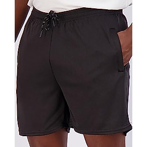 4 Pack: Mens 5 Inch Inseam Quick Dry Fit Running Shorts Zipper Pockets Drawstring Active Athletic Basketball Gym Workout Fitness Summer Training Sport Track Casual Tennis - Set 7, L