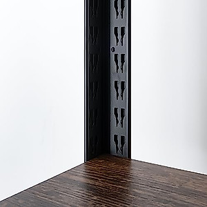 KEPSUUL Heavy Duty 2 Shelf Customizable Adjustable Tier Modular Short Metal Shelving and Multipurpose Storage Bookcase Room Divider for Garage, Kitchen, Bedroom 29.75" H – Black