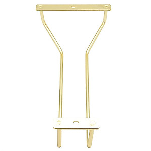 zoohot 22.5cm Wine Glass Rack - Under Cabinet Stemware Wine Glass Holder Glasses Storage Hanger Metal Organizer for Bar Kitchen, Gold Finish (1 Rows, 1 Pack)