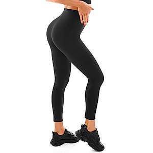 Walifrey Leggings for Women, High Waisted Buttery Soft Leggings for Women Gym Yoga Workout (Black SM)