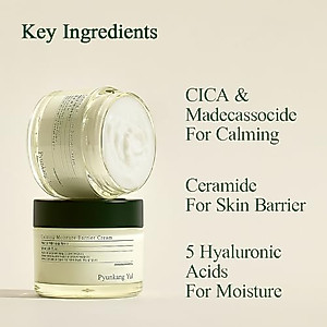 Pyunkang Yul [PKY] Calming Moisture Barrier Cream Instantly Soothes Sensitive Skin, Hyaluronic Acid & Ceramide for Hydration, Vegan, Korean Skincare (1.69 Fl. Oz, 50ml)