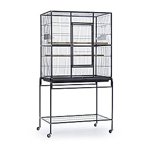 Prevue Pet Products Wrought Iron Flight Cage with Stand, Black Hammertone