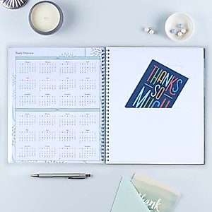 Blue Sky 2024 Weekly and Monthly Planner, January - December, 8.5" x 11", Frosted Cover, Wirebound, Rue Du Flore (101602-24)