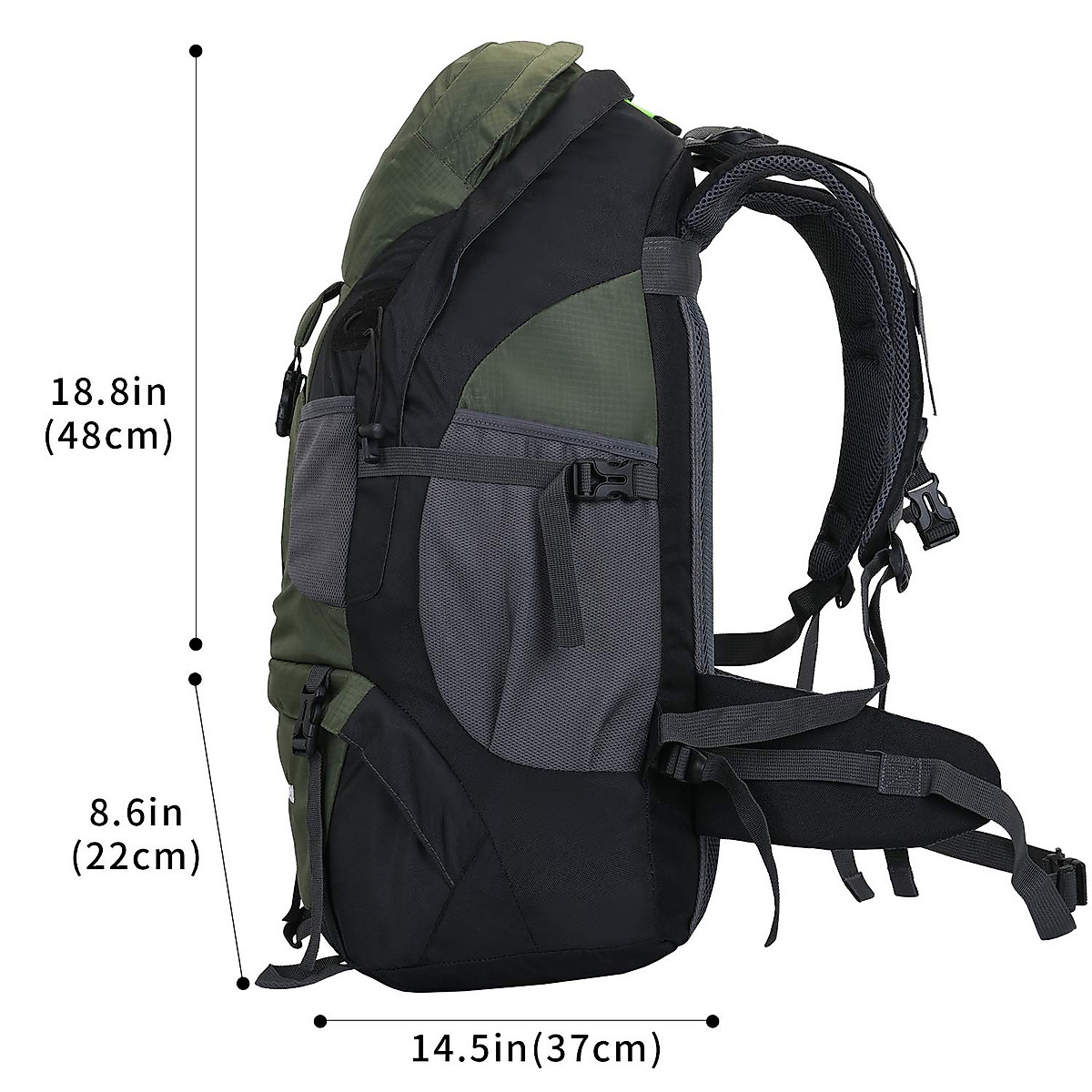 40L Hiking Backpack with Rain Cover, Waterproof Lightweight Daypack for Cycling Skiing Camping