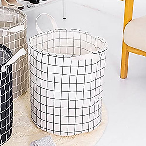 kiskick Multipurpose Laundry Basket Large Capacity Waterproof Laundry Basket with Handle Space-Saving Foldable Clothes Laundry Bucket for Home White