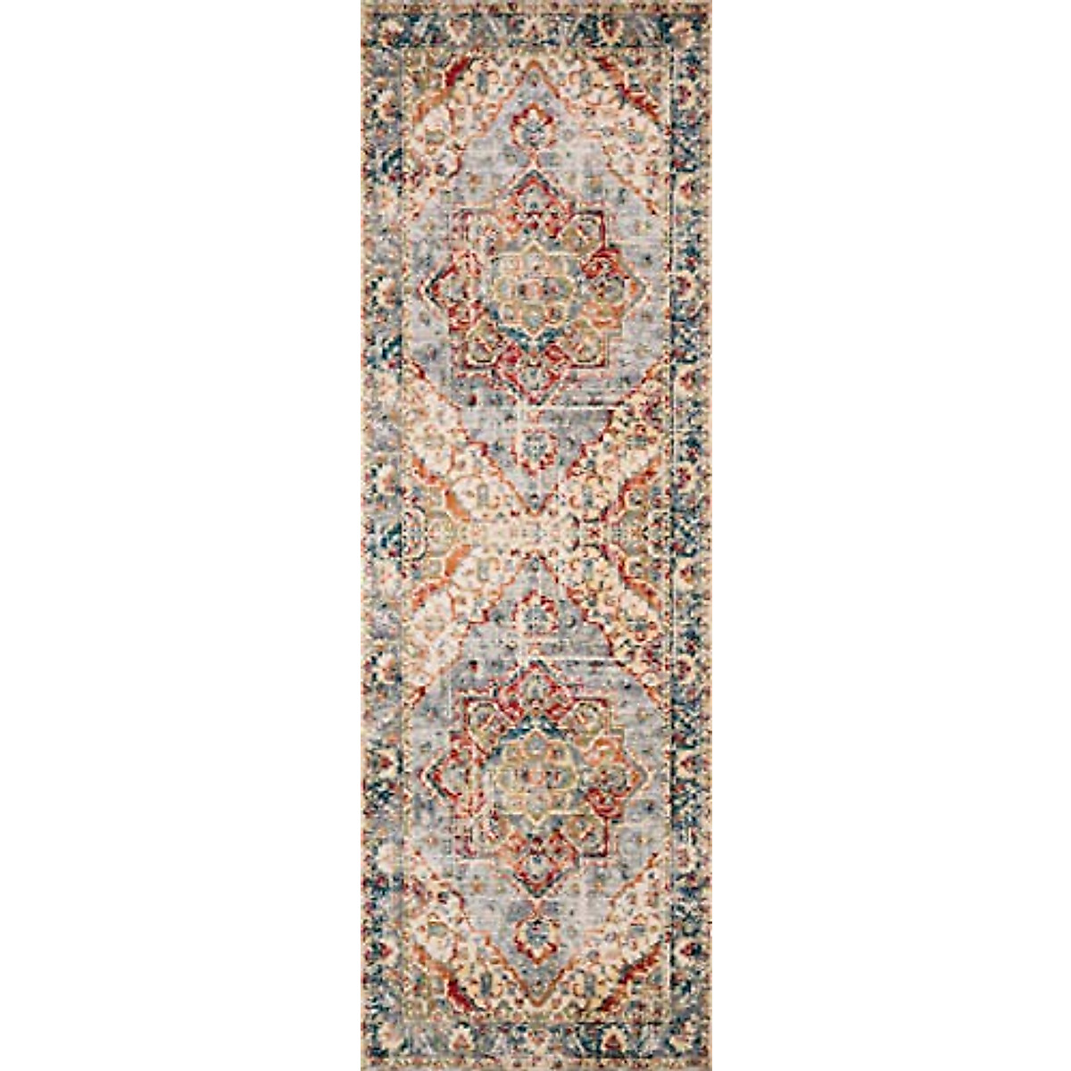 Loloi II Isadora Collection ISA-02 Oatmeal/Multi, Transitional 8'-0" x 10'-0" Area Rug