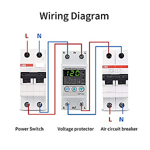 SVP912 120VAC Self Recovery Under Voltage Protector Adjustable Voltage Protective Device Automatic Reset Protection Switch (40A)