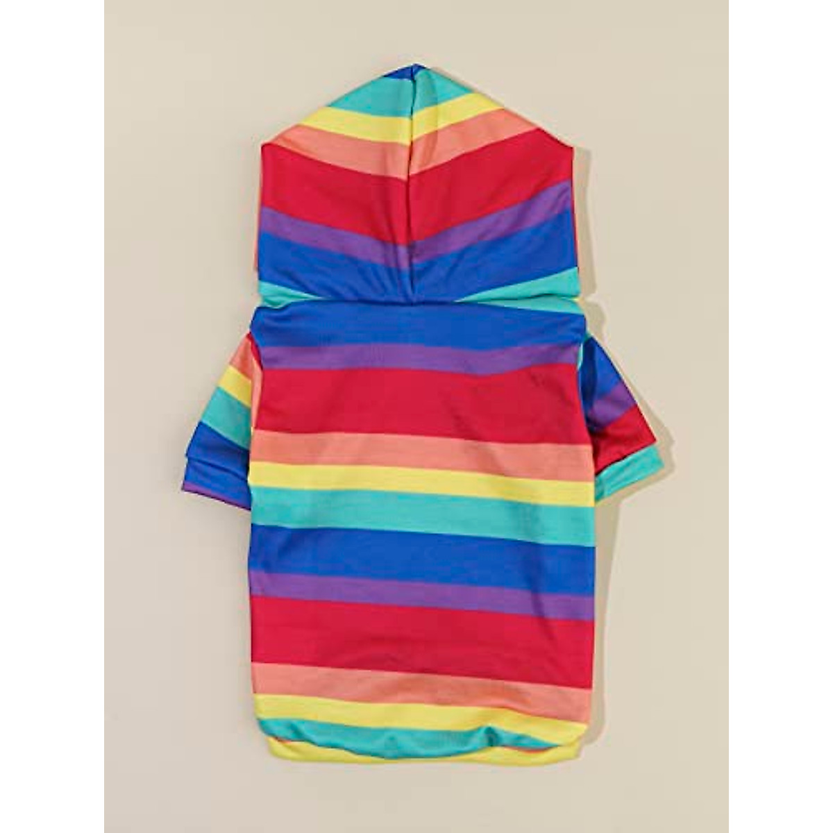 QWINEE Rainbow Colorful Dog Hoodie Sweatshirt Dog Shirt Cat Clothes for Puppy Kitten Small Dogs Multicolor X-Small