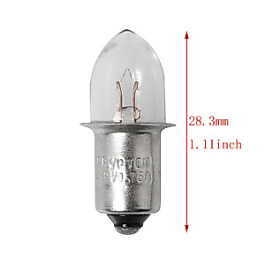 DGBRSM 5pcs 4D 4.8V 0.75A Bayonet Base Krypton Replacement Bulb for Flashlight Replacement Bulb Torches Work Light Flashlight Bulbs