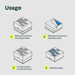 ATTITUDE Air Purifier, Activated Carbon Freshener, Odor Remover, Plant and Mineral-Based, Vegan, Lavender and Eucalyptus, 8 Ounces