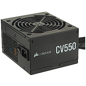 Corsair CV550, CV Series, 80 Plus Bronze Certified, 550 Watt Non-Modular Power Supply - Black
