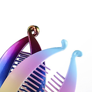 10pcs/pack Banana Hair Clip Floral Clincher Hair Claws Bohemia Style Wrapped Banana Hair Clip Hair Comb Hair Jaw Clips Fish Shape Grips Clamp Hair Accessories for Women Girls (LV03-10PCS MIX)